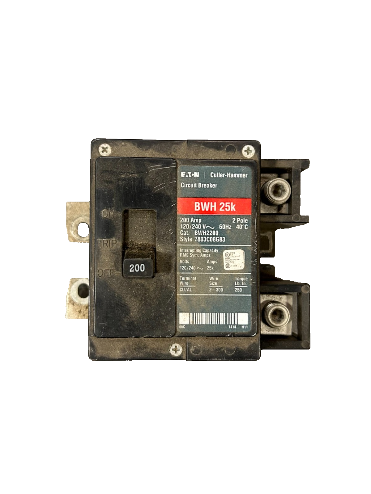 Eaton BWH2200 Circuit Breaker 200A 2-Pole 120/240V – RoboMachIndustrial
