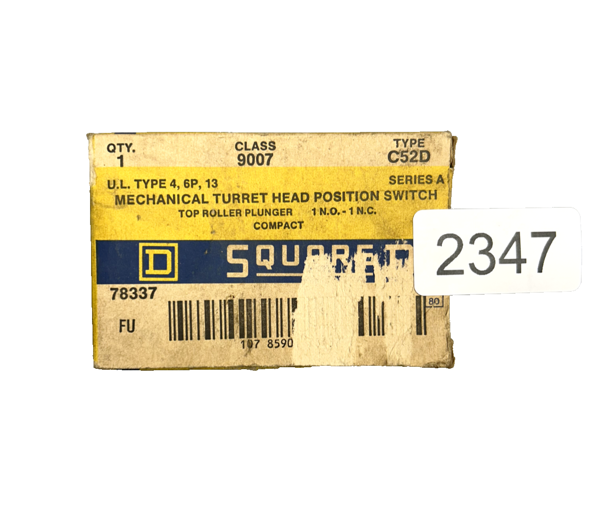 Square D 9007C52D Mechanical Turret Head Position Switch Series A ...