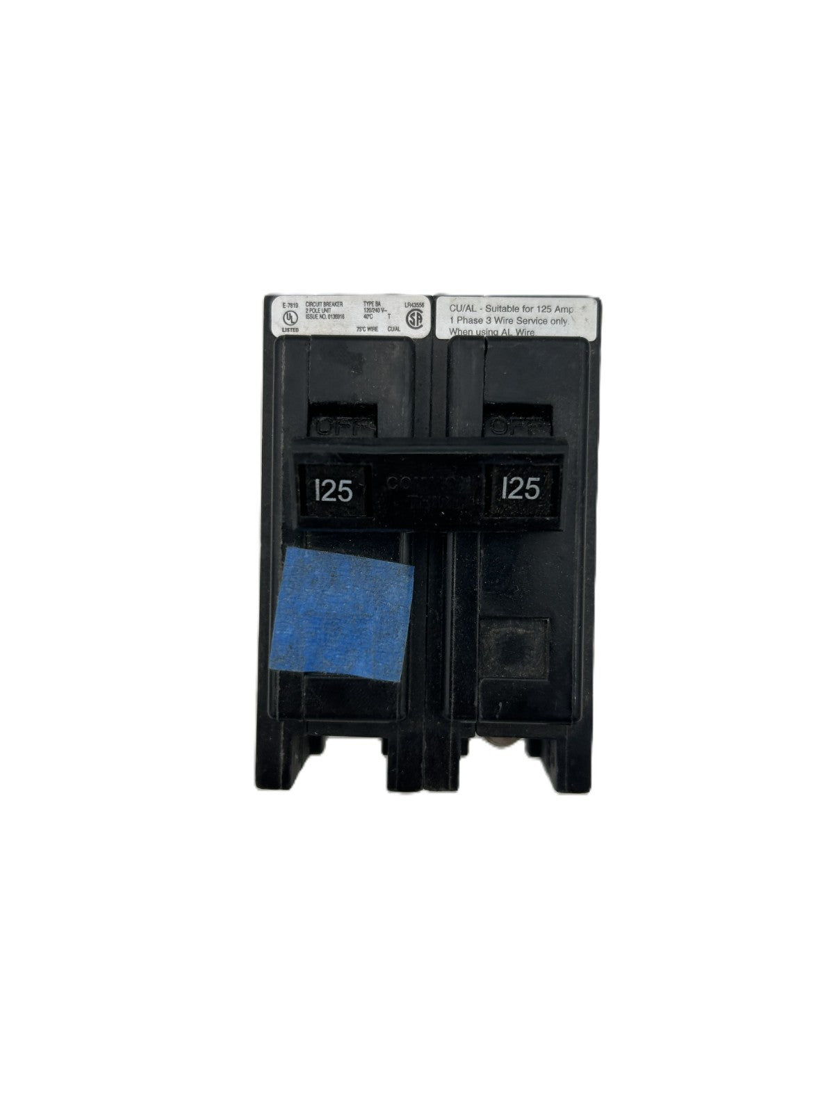 Eaton BAB2125 Circuit Breaker 125A 3-Pole 120/240V – RoboMachIndustrial