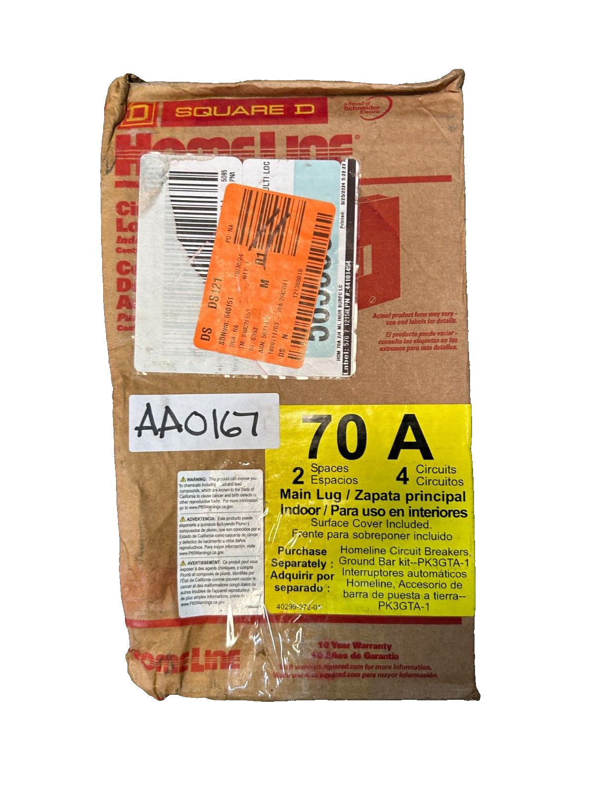 Schneider Electric HOM24L70SCP 120/240V 70A Circuit Breaker Load Cente ...