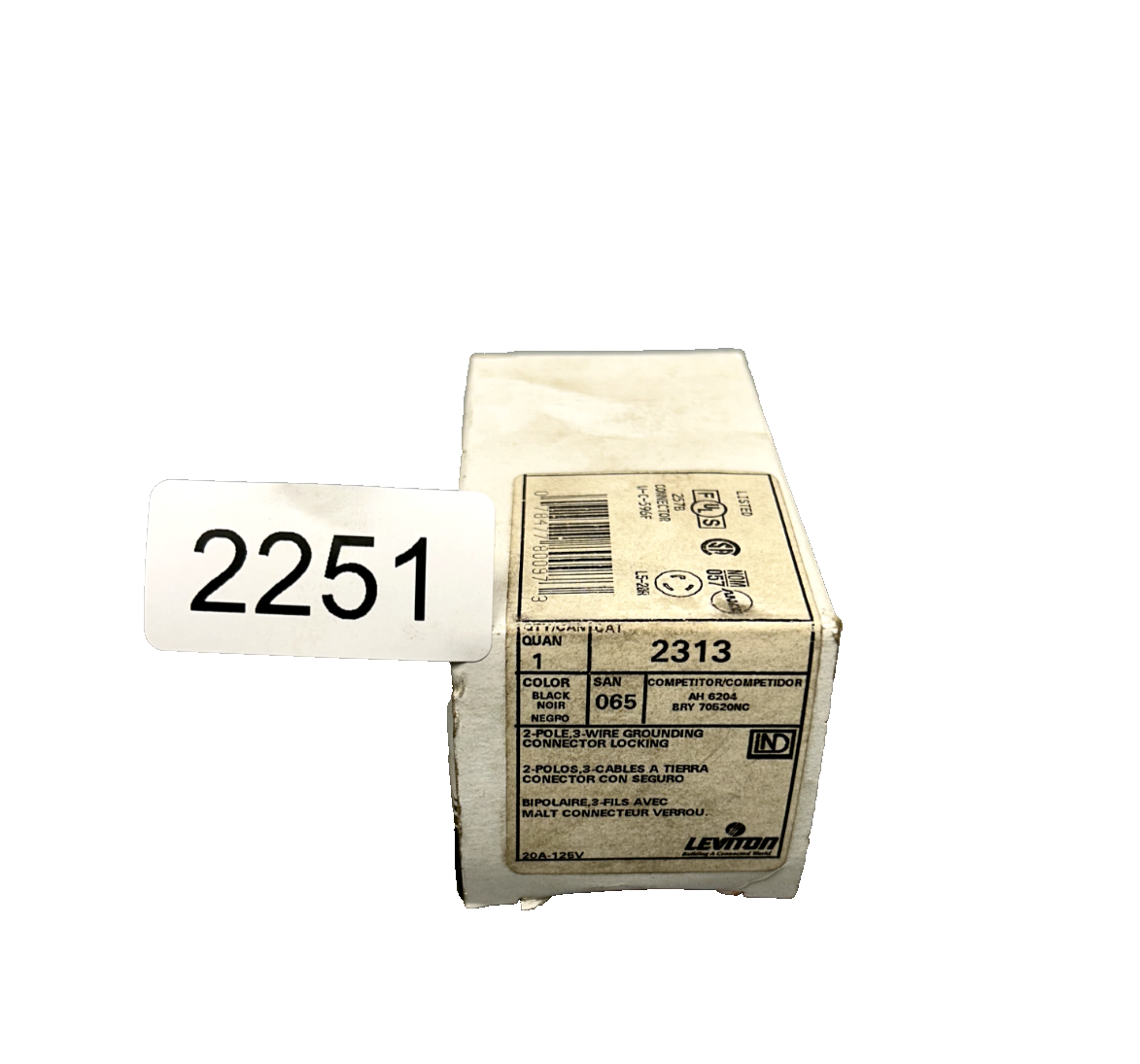 Leviton 2313 2POLE 3WIRE Grounding Connector Locking – RoboMachIndustrial
