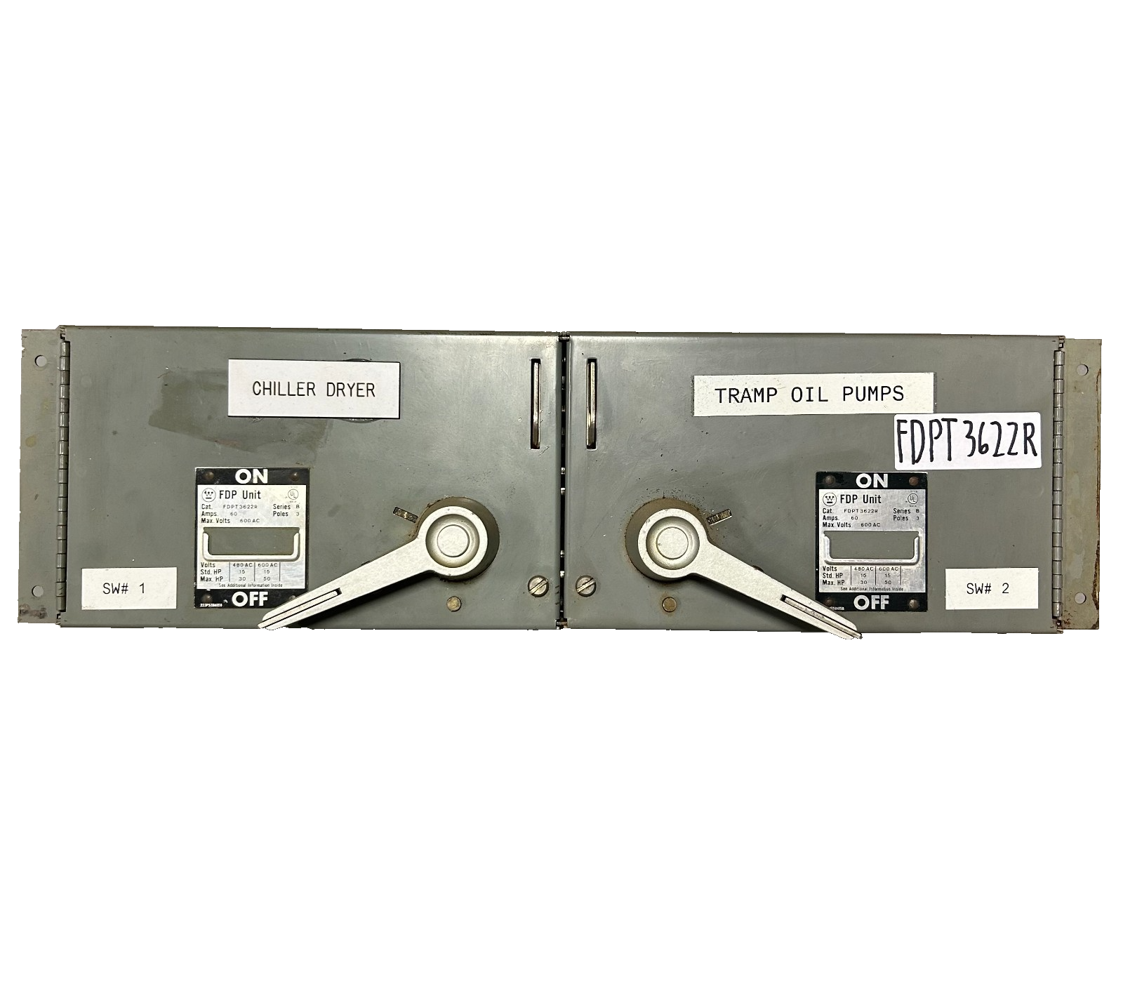 Westinghouse FDPT3622R Twin Fusible Panelboard 60A 3Pole 600VAC ...