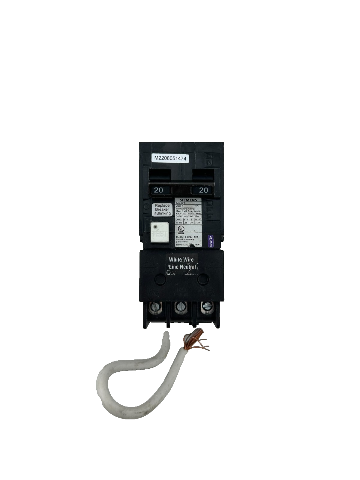 Siemens QF220A Circuit Breaker 20A 2-Pole 120/240V – RoboMachIndustrial