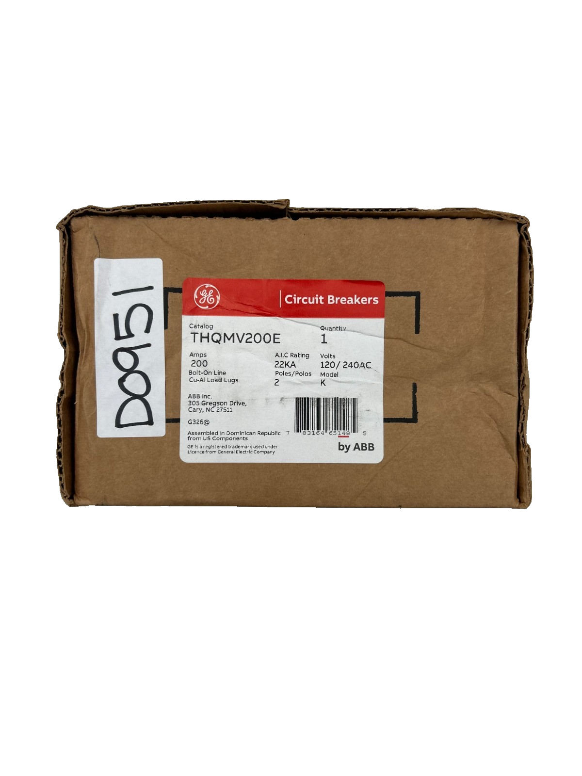 GE THQMV200E Circuit Breaker 200A 2-Pole 120/240VAC – RoboMachIndustrial