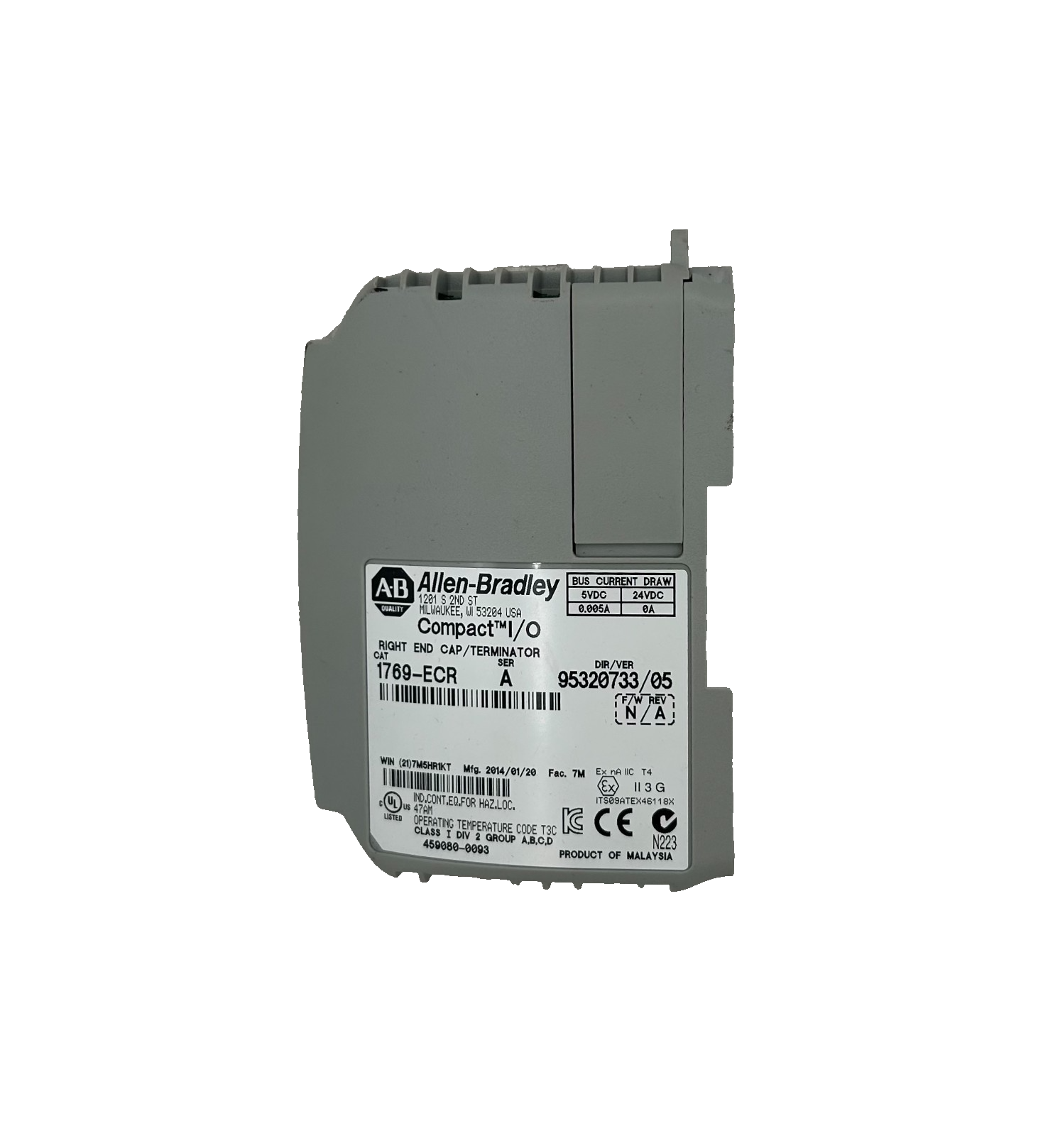 Allen-Bradley 1769-ECR Right End Cap/Terminator Series – RoboMachIndustrial