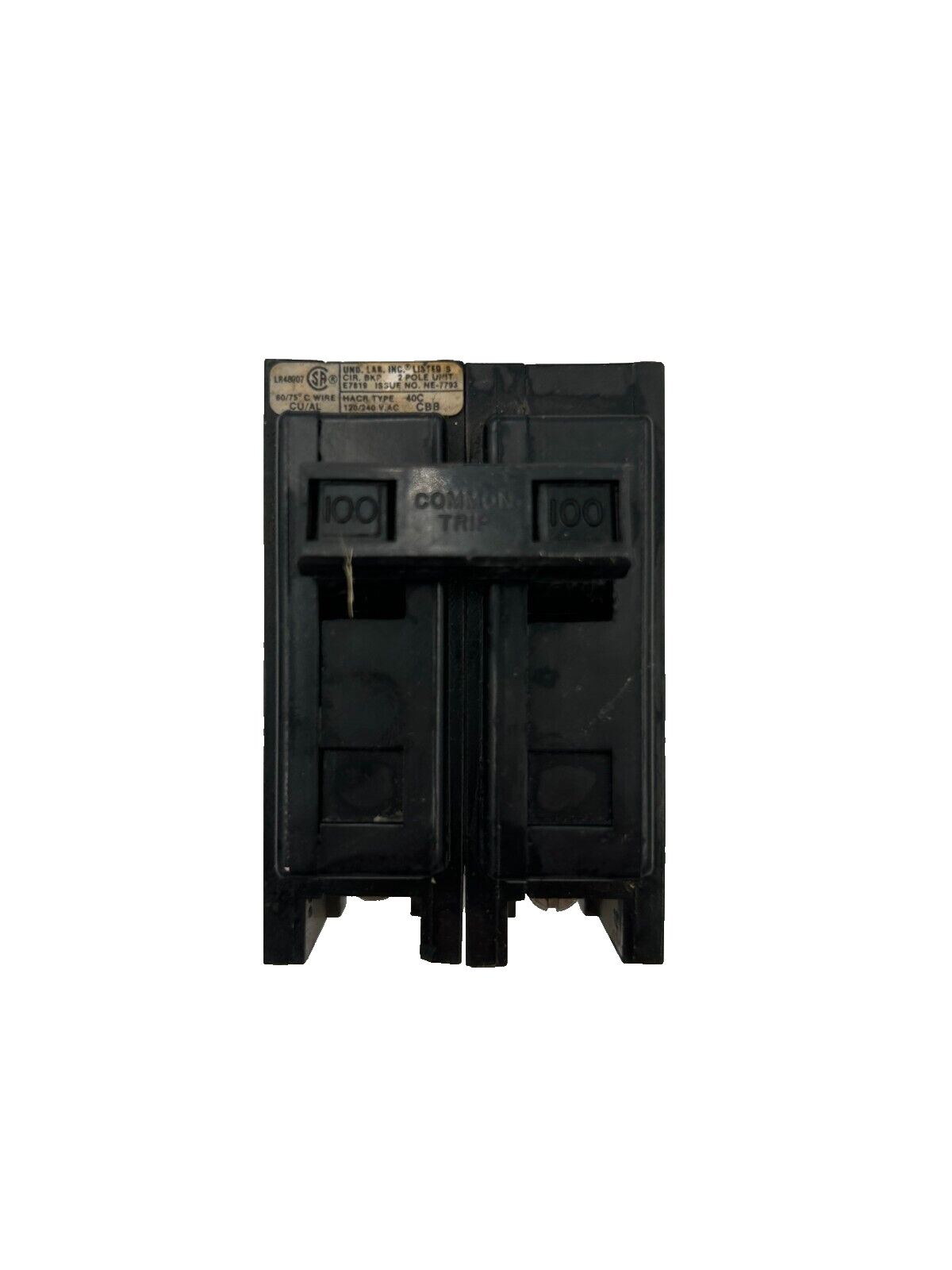 Challenger E7819 NE 7793 Black 100A 120240VAC 2 Pole Unit Circuit Brea ...
