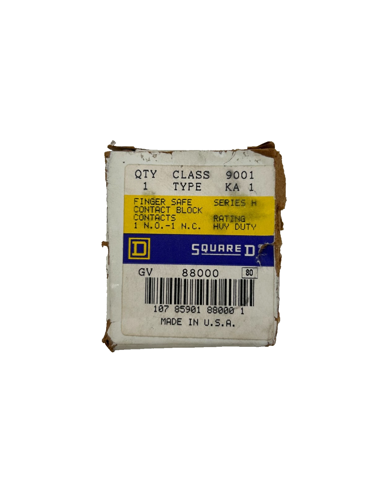 Square D 9001 KA1 Ser H Finger Safe Contact Block 1NO 1NC ...