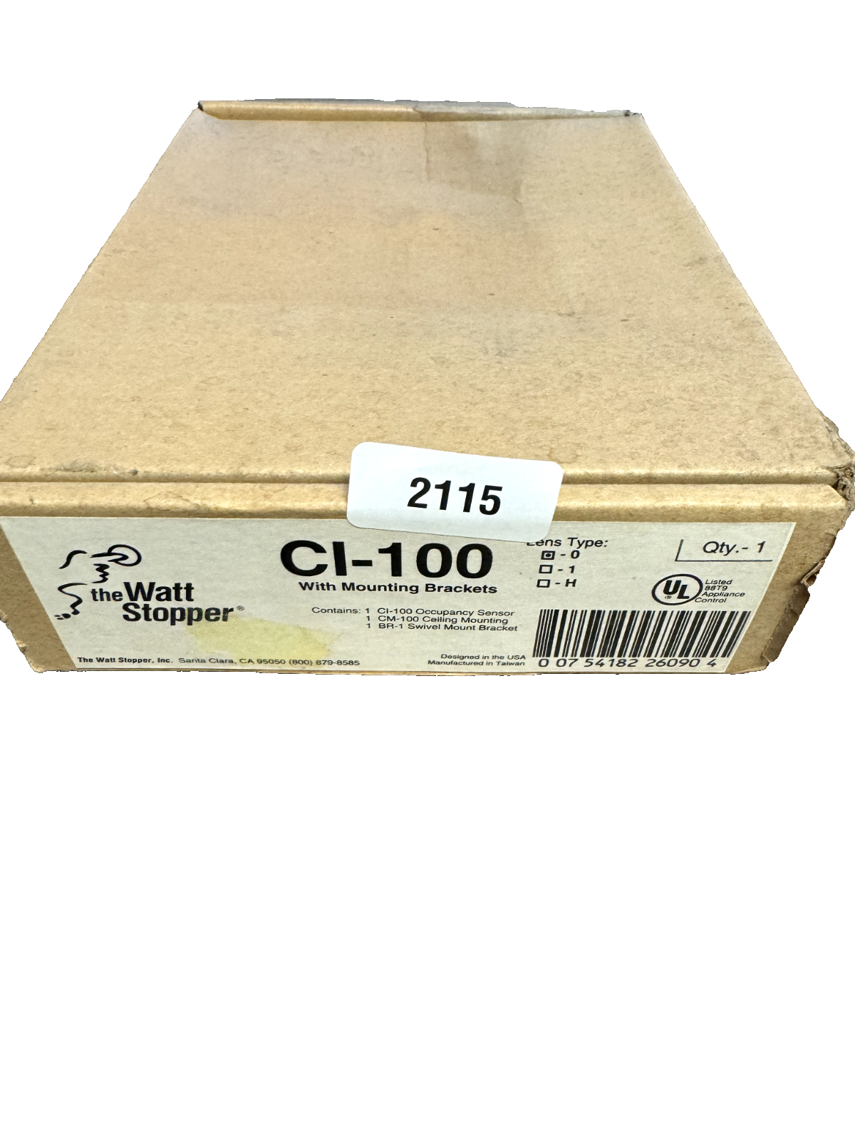 Watt Stopper CI100 Occupancy Sensor w/ Mounting Brackets ...