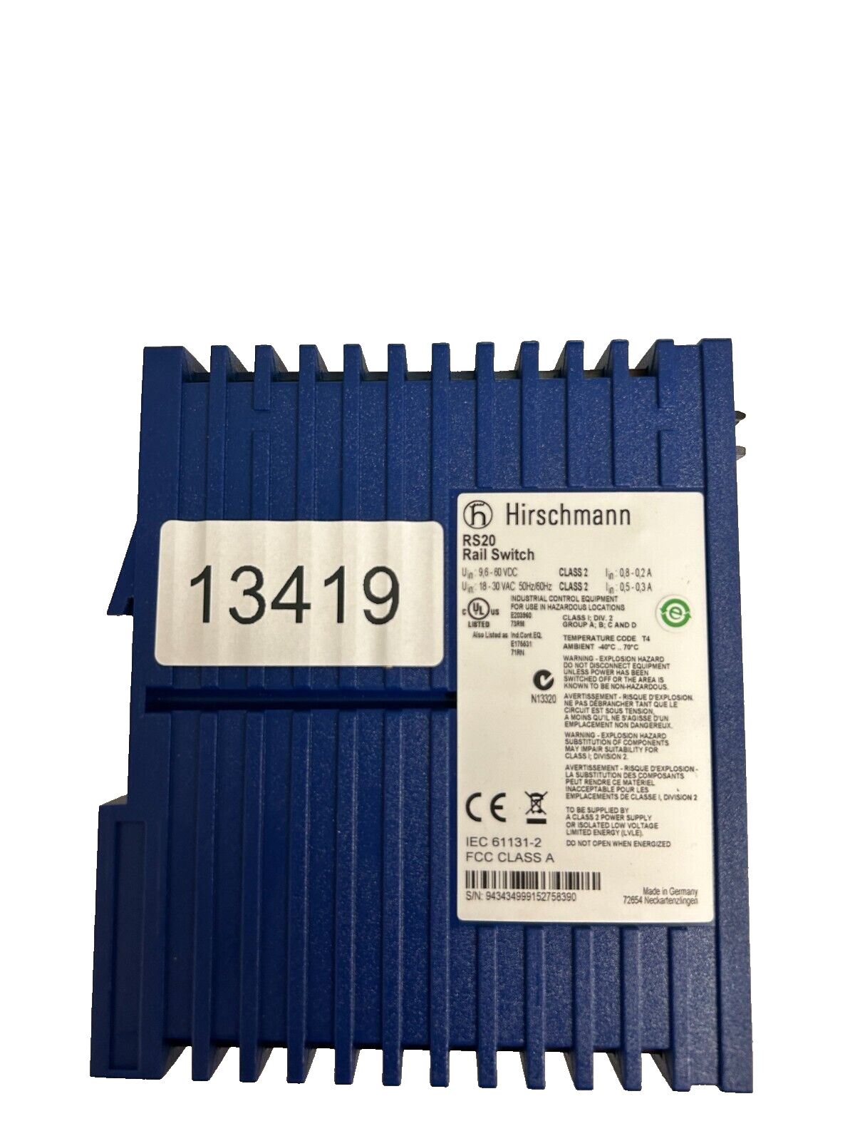 Hirschmann IEC 611312 Spider 8TX Rail Ethernet Switch – RoboMachIndustrial