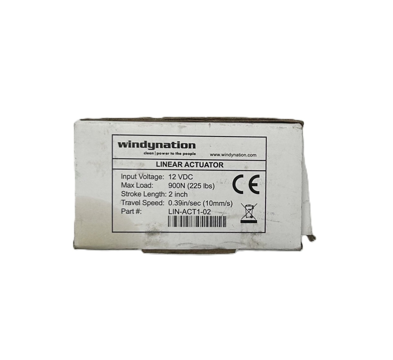 Windynation LIN-ACT1-02 Linear Actuator 2" Stroke 12VDC 900N ...