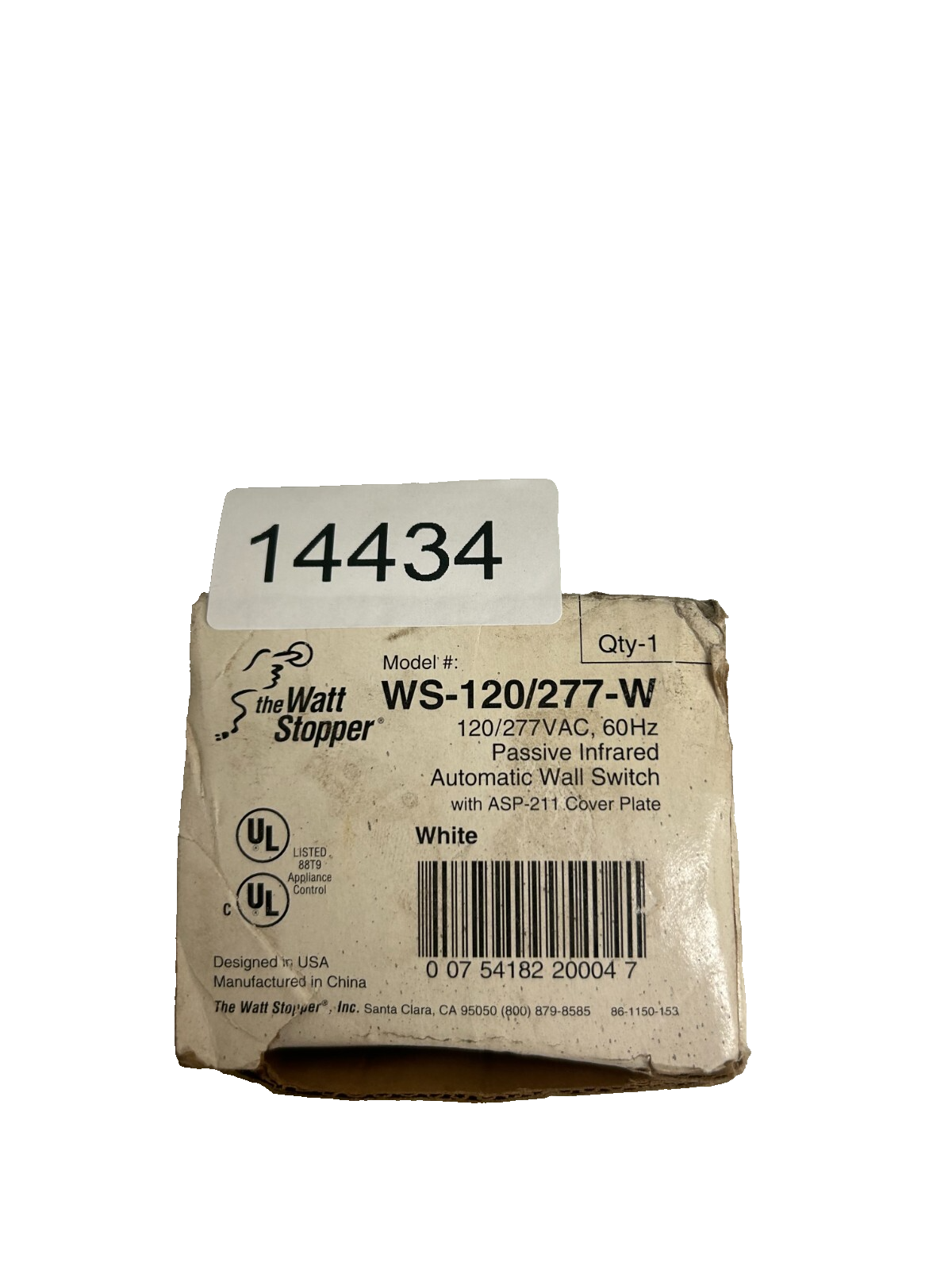 The Watt Stopper WS120/277W Passive Infrared Automatic Wall Switch ...