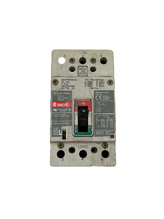 Cutler-Hammer HMCPE050K2C Circuit Breaker 50A 3-Pole 600V ...
