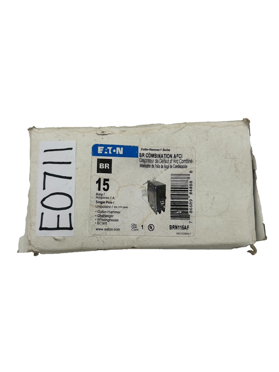 Eaton BRN115AF Combination AFCI Circuit Breaker 15A 1-Pole 120V ...