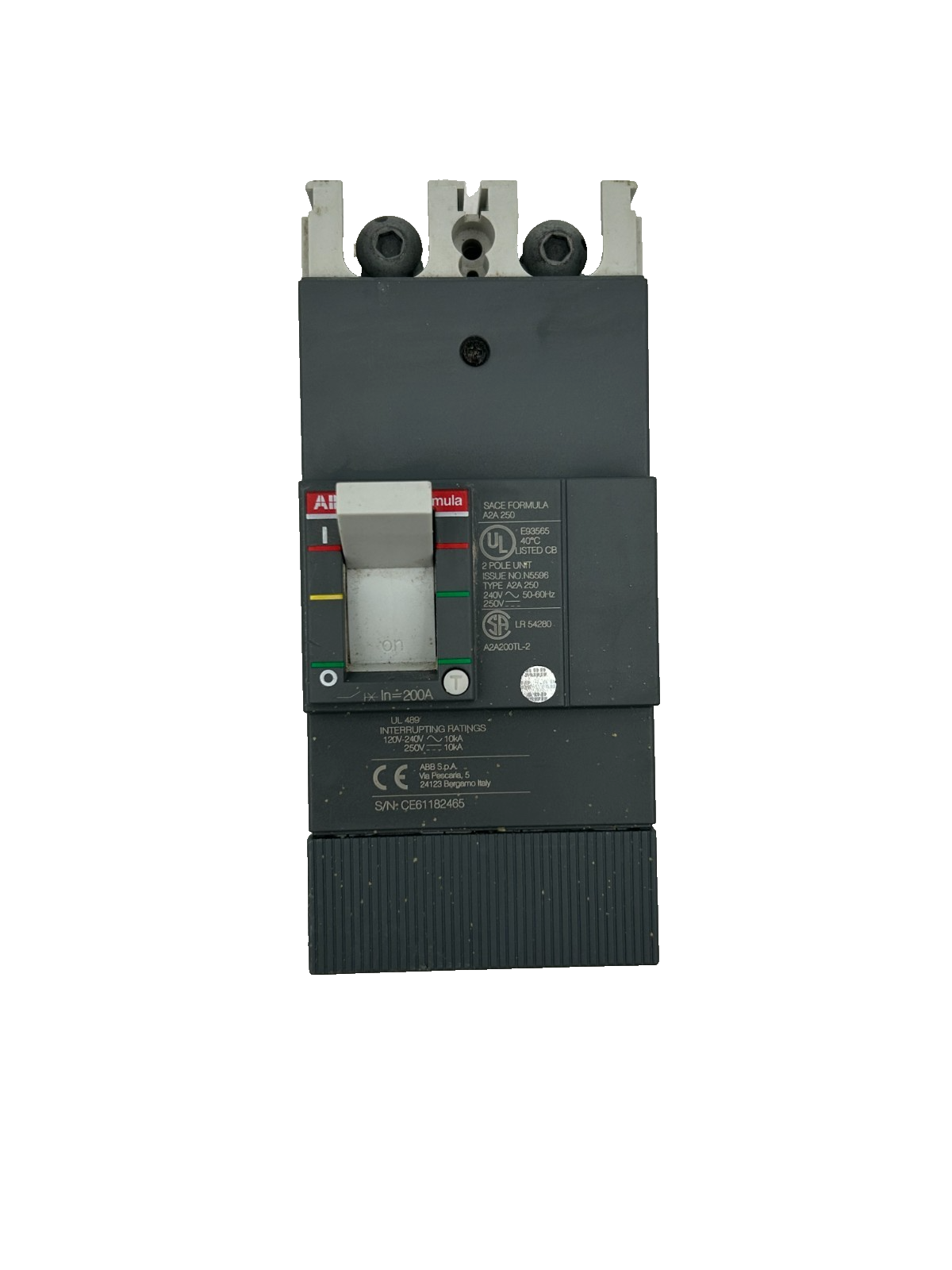 ABB SACE Formula A2A 250 Circuit Breaker 200A 2-Pole 240V ...