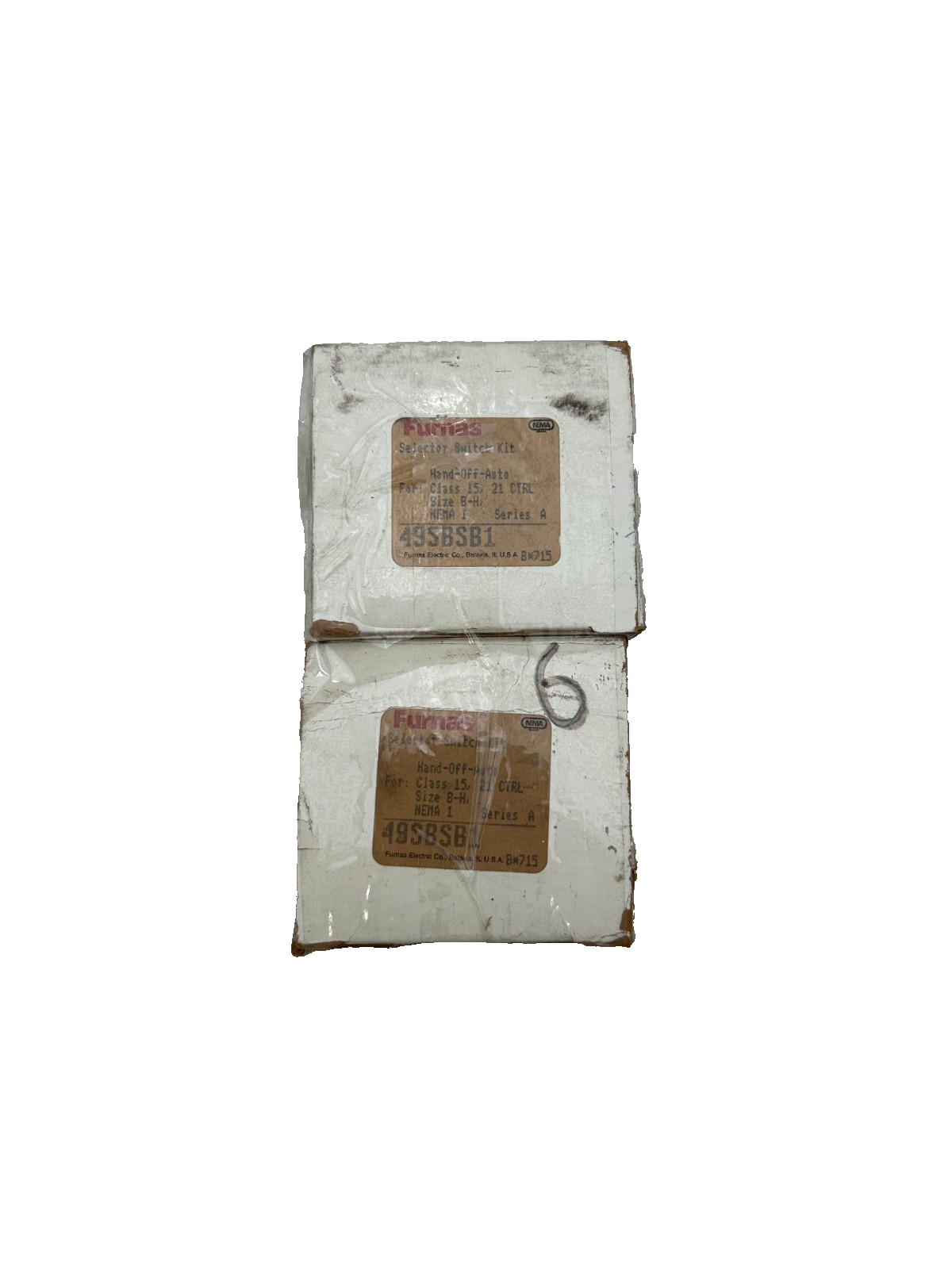 Furnas 49SBSB1 Selector Switch Kit, Hand-Off-Auto Class 15, 21 CTRL ...