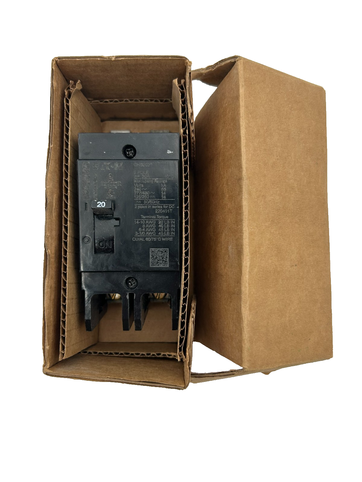 Eaton GHB2020 Industrial Circuit Breaker 20A 2-Pole 277/480VAC ...