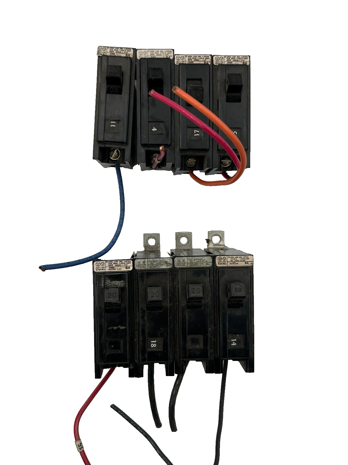 Eaton BAB1020 Circuit Breaker 20A 1-Pole 120V - Lot of 8 ...